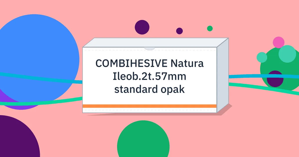 Symbolbild: Packung mit der Aufschrift COMBIHESIVE Natura Ileob.2t.57mm standard opak (PZN 07268585) – Verfügbarkeit und Bezug in Apotheken in Frankfurt am Main
