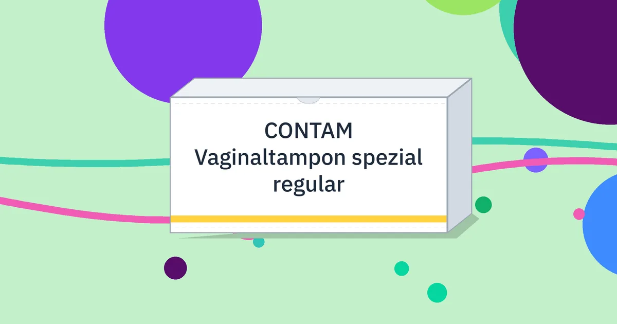 Symbolbild: Packung mit der Aufschrift CONTAM Vaginaltampon spezial regular (PZN 02450575) – Verfügbarkeit und Bezug in Apotheken in Frankfurt am Main