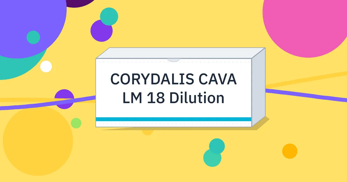 Symbolbild: Packung mit der Aufschrift CORYDALIS CAVA LM 18 Dilution (PZN 13453594) – Verfügbarkeit und Bezug in Apotheken in Frankfurt am Main
