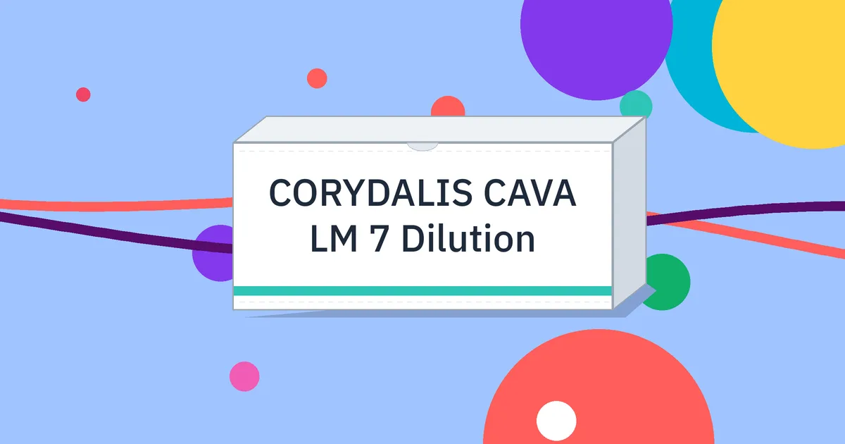 Symbolbild: Packung mit der Aufschrift CORYDALIS CAVA LM 7 Dilution (PZN 13453453) – Verfügbarkeit und Bezug in Apotheken in Frankfurt am Main