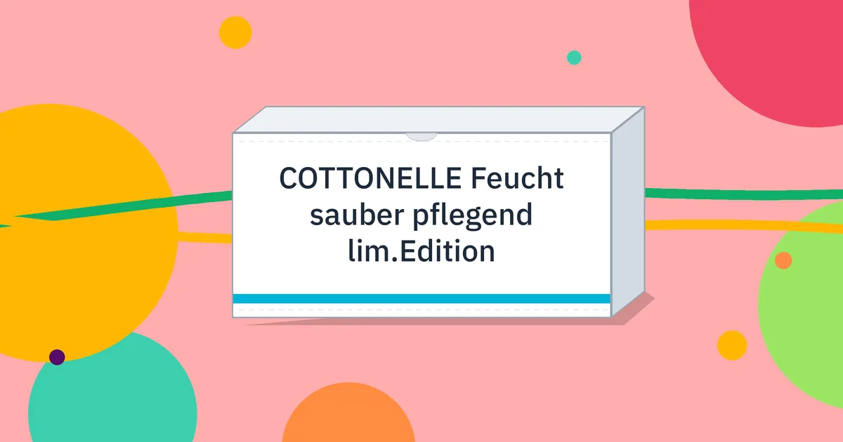 Symbolbild: Packung mit der Aufschrift COTTONELLE Feucht sauber pflegend lim.Edition (PZN 18828969) – Verfügbarkeit und Bezug in Apotheken in Frankfurt am Main