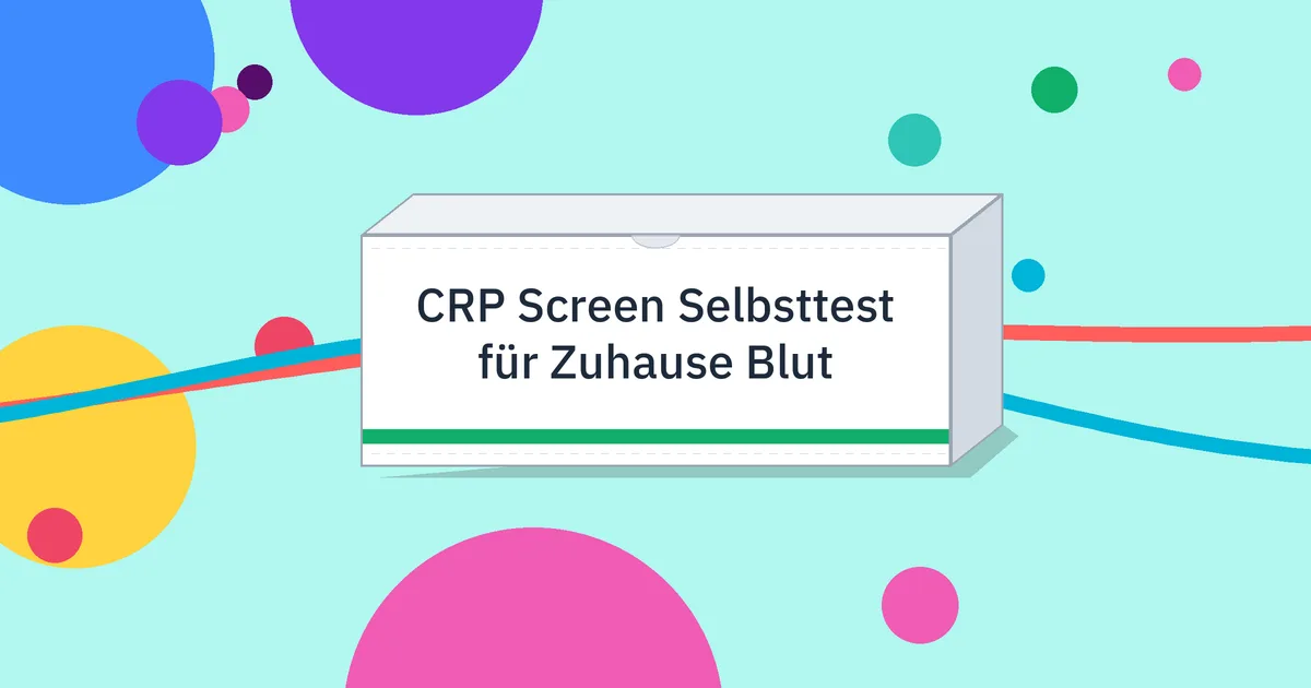 Symbolbild: Packung mit der Aufschrift CRP Screen Selbsttest für Zuhause Blut (PZN 18193583) – Verfügbarkeit und Bezug in Apotheken in Frankfurt am Main