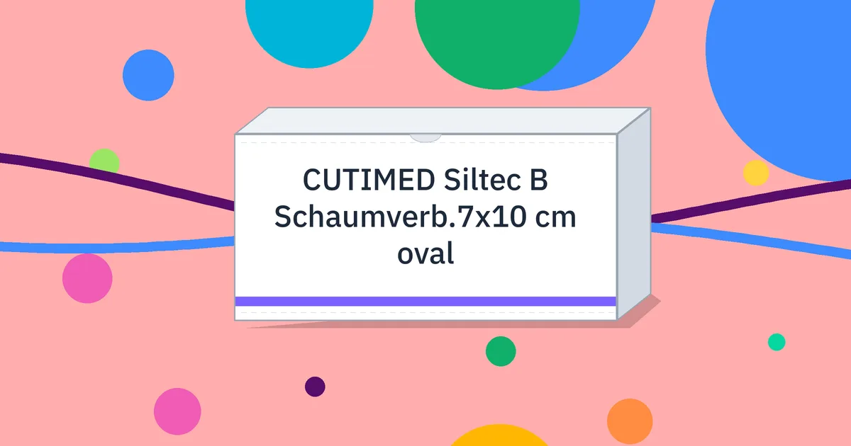 Symbolbild: Packung mit der Aufschrift CUTIMED Siltec B Schaumverb.7x10 cm oval (PZN 18126718) – Verfügbarkeit und Bezug in Apotheken in Frankfurt am Main