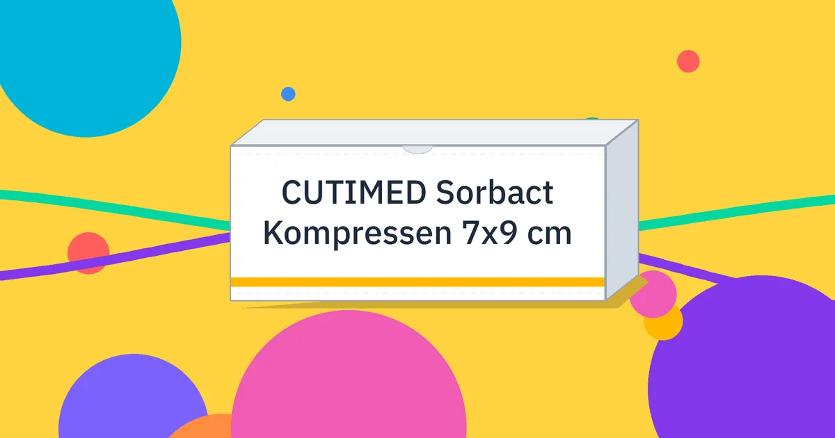 Symbolbild: Packung mit der Aufschrift CUTIMED Sorbact Kompressen 7x9 cm (PZN 10006707) – Verfügbarkeit und Bezug in Apotheken in Frankfurt am Main
