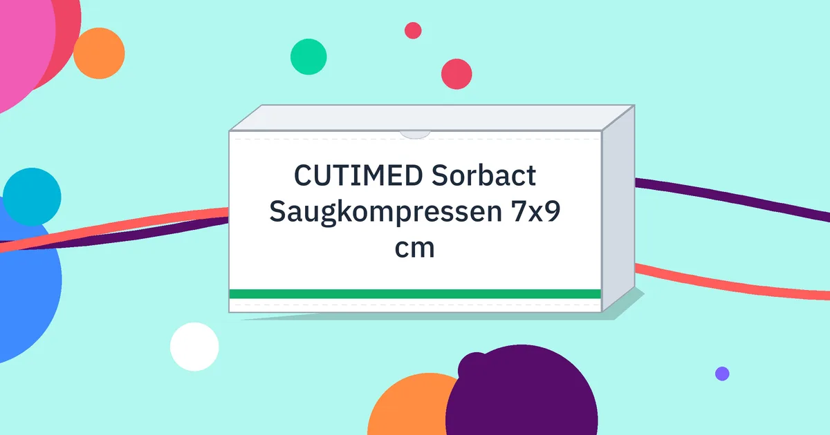 Symbolbild: Packung mit der Aufschrift CUTIMED Sorbact Saugkompressen 7x9 cm (PZN 15880656) – Verfügbarkeit und Bezug in Apotheken in Frankfurt am Main