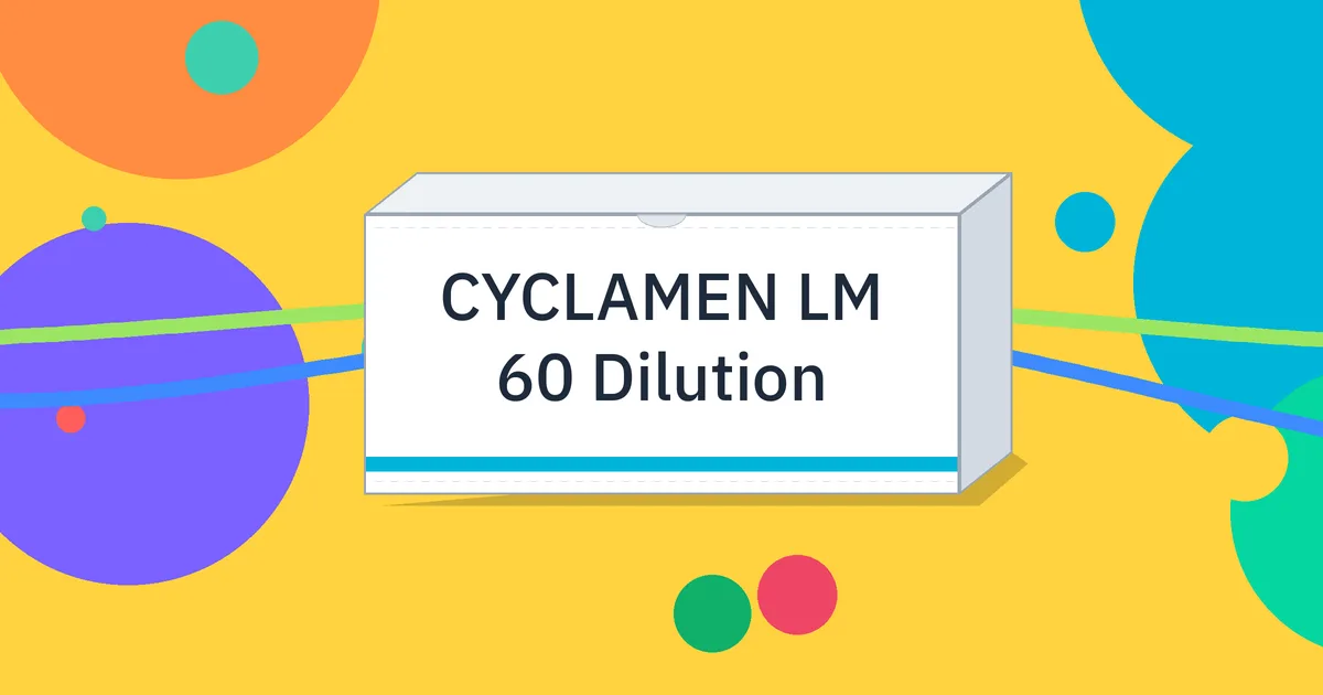 Symbolbild: Packung mit der Aufschrift CYCLAMEN LM 60 Dilution (PZN 12840627) – Verfügbarkeit und Bezug in Apotheken in Frankfurt am Main