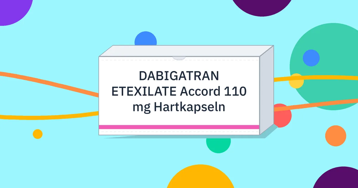 Symbolbild: Packung mit der Aufschrift DABIGATRAN ETEXILATE Accord 110 mg Hartkapseln (PZN 19657659) – Verfügbarkeit und Bezug in Apotheken in Frankfurt am Main