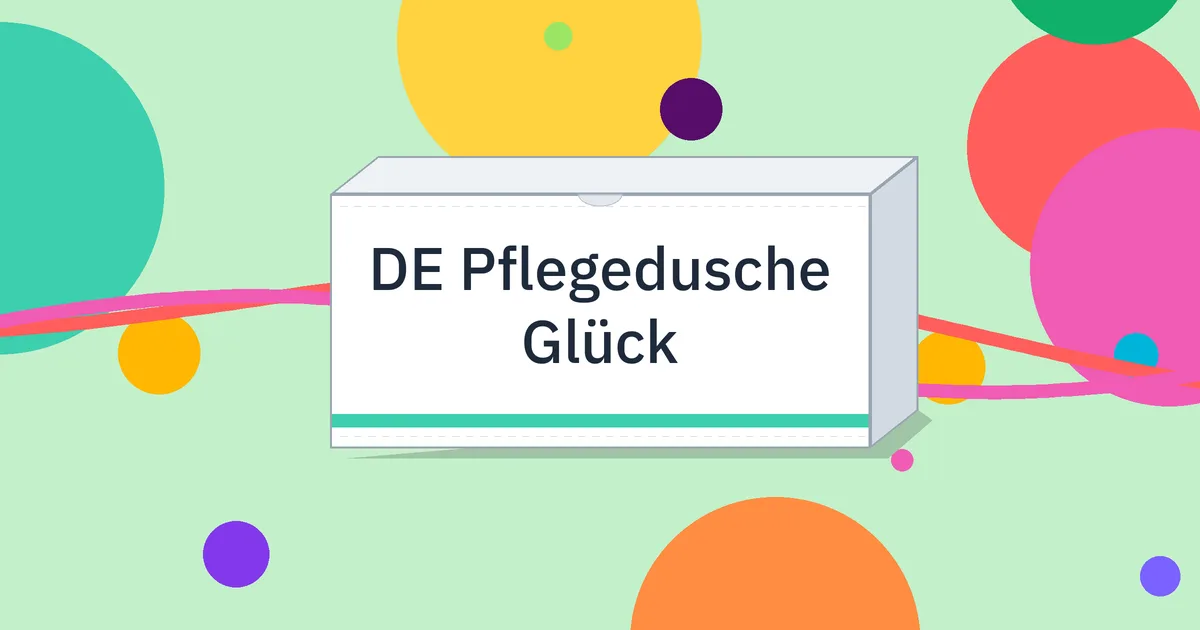 Symbolbild: Packung mit der Aufschrift DE Pflegedusche Glück (PZN 16910974) – Verfügbarkeit und Bezug in Apotheken in Frankfurt am Main