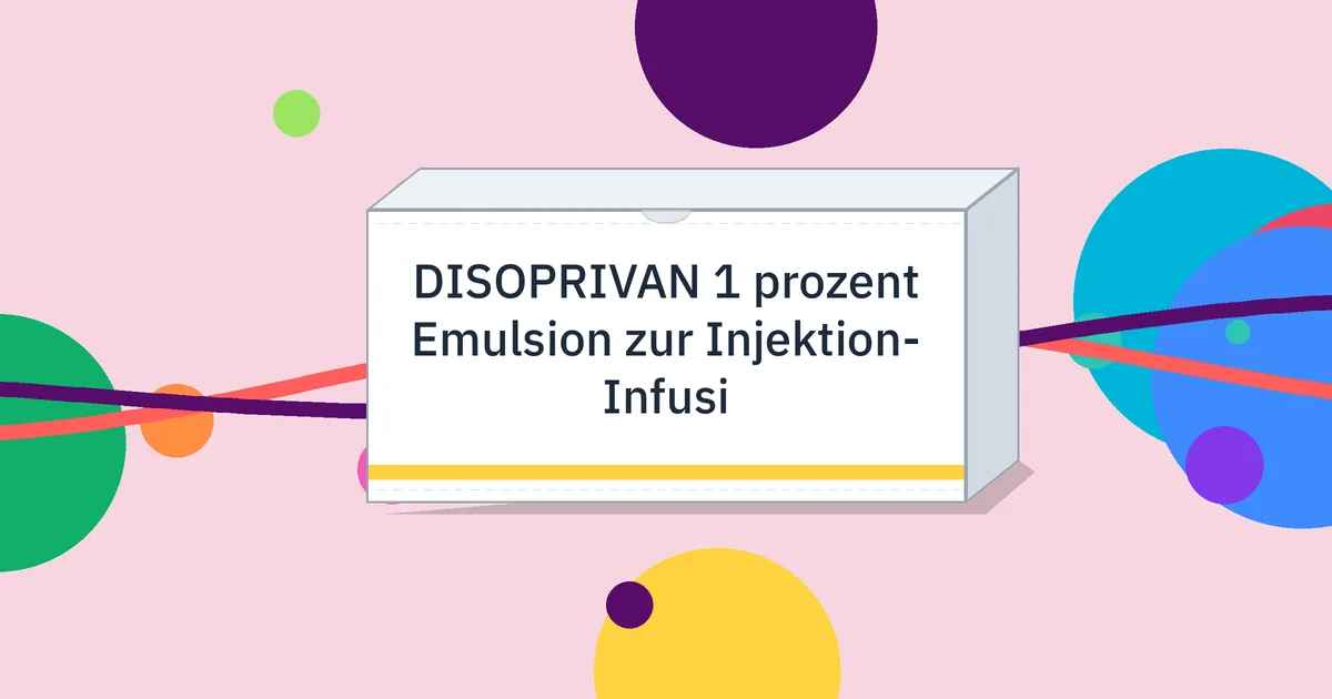Symbolbild: Packung mit der Aufschrift DISOPRIVAN 1 prozent Emulsion zur Injektion-Infusi (PZN 03653062) – Verfügbarkeit und Bezug in Apotheken in Frankfurt am Main