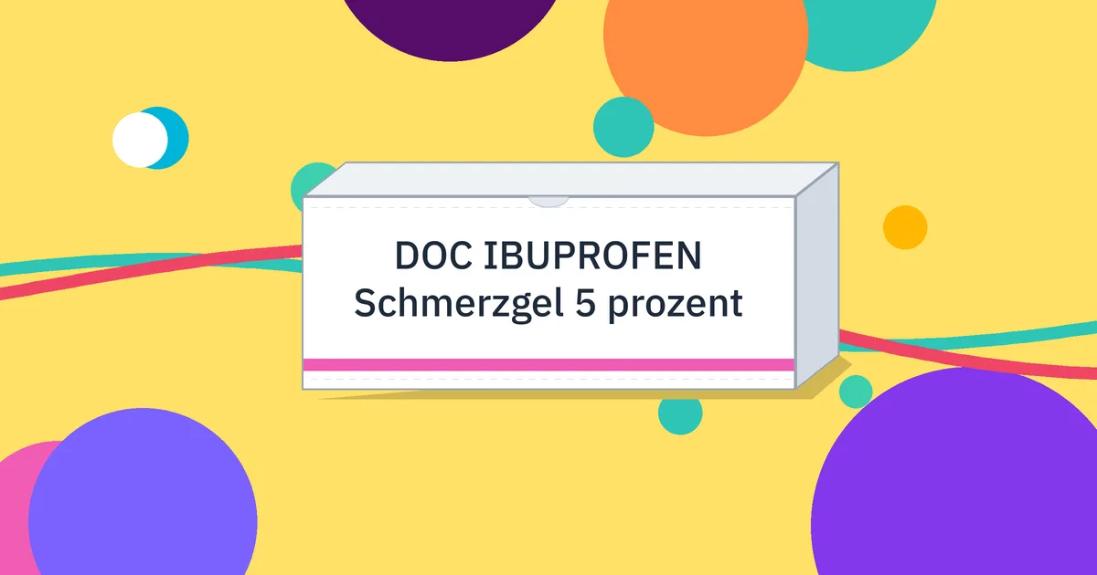 Symbolbild: Packung mit der Aufschrift DOC IBUPROFEN Schmerzgel 5 prozent (PZN 05853368) – Verfügbarkeit und Bezug in Apotheken in Frankfurt am Main