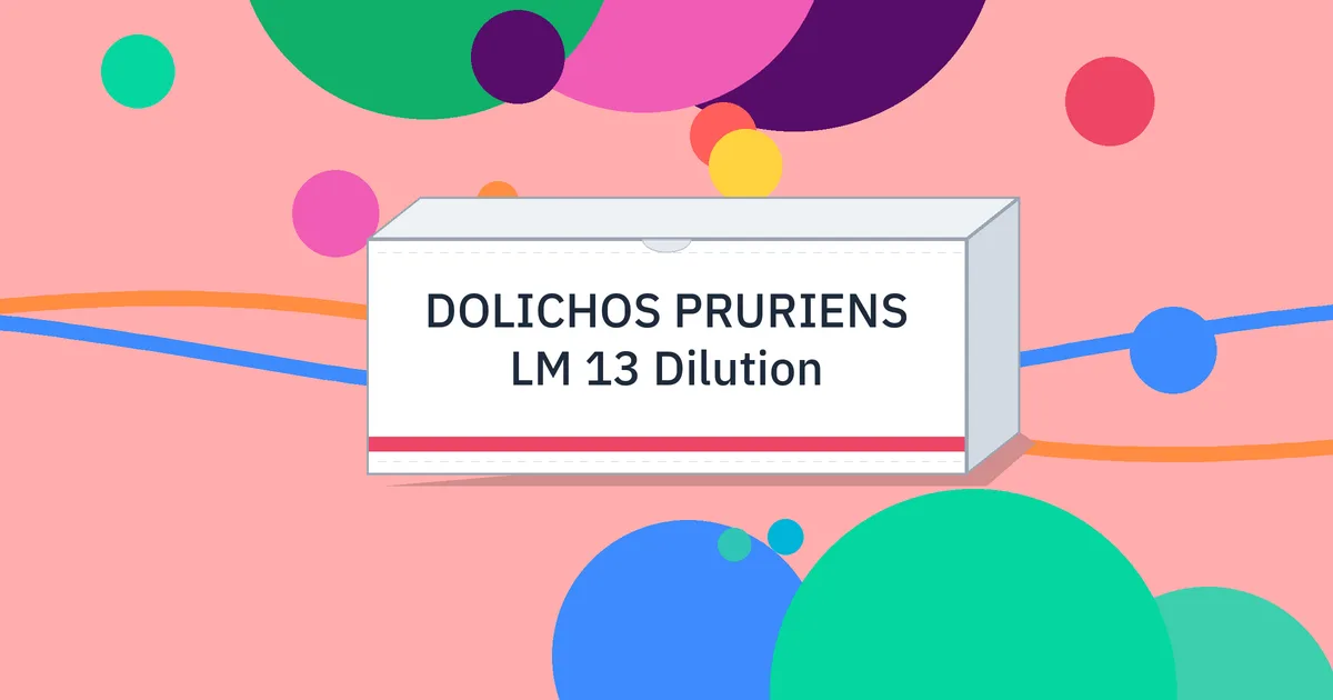 Symbolbild: Packung mit der Aufschrift DOLICHOS PRURIENS LM 13 Dilution (PZN 13466579) – Verfügbarkeit und Bezug in Apotheken in Frankfurt am Main
