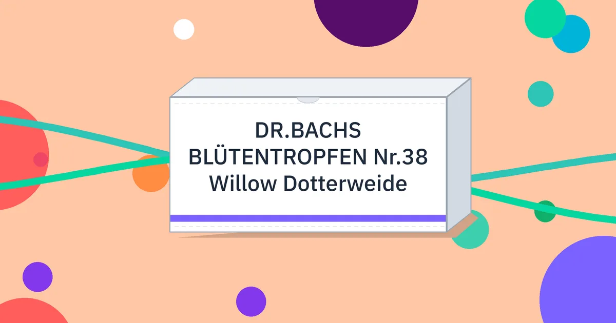 Symbolbild: Packung mit der Aufschrift DR.BACHS BLÜTENTROPFEN Nr.38 Willow Dotterweide (PZN 17193730) – Verfügbarkeit und Bezug in Apotheken in Frankfurt am Main