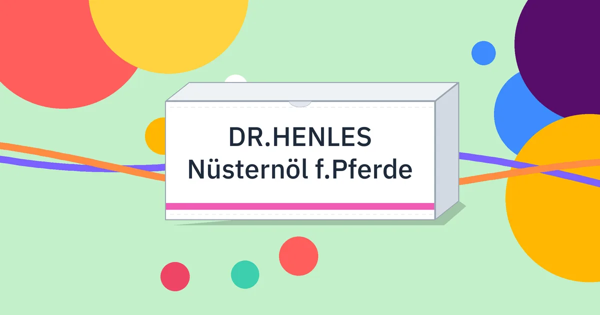 Symbolbild: Packung mit der Aufschrift DR.HENLES Nüsternöl f.Pferde (PZN 16038312) – Verfügbarkeit und Bezug in Apotheken in Frankfurt am Main