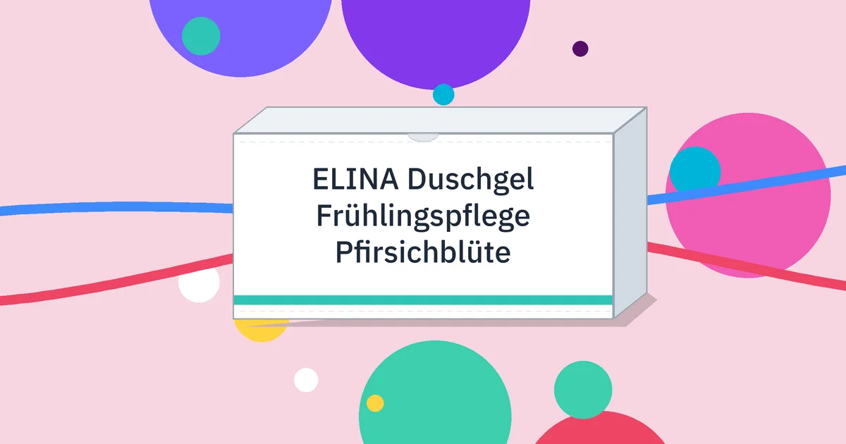 Symbolbild: Packung mit der Aufschrift ELINA Duschgel Frühlingspflege Pfirsichblüte (PZN 15329355) – Verfügbarkeit und Bezug in Apotheken in Frankfurt am Main