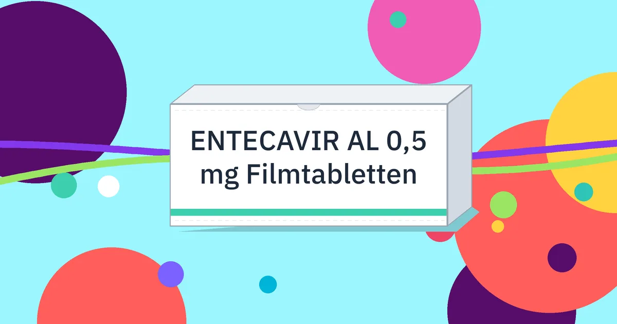 Symbolbild: Packung mit der Aufschrift ENTECAVIR AL 0,5 mg Filmtabletten (PZN 12581657) – Verfügbarkeit und Bezug in Apotheken in Frankfurt am Main