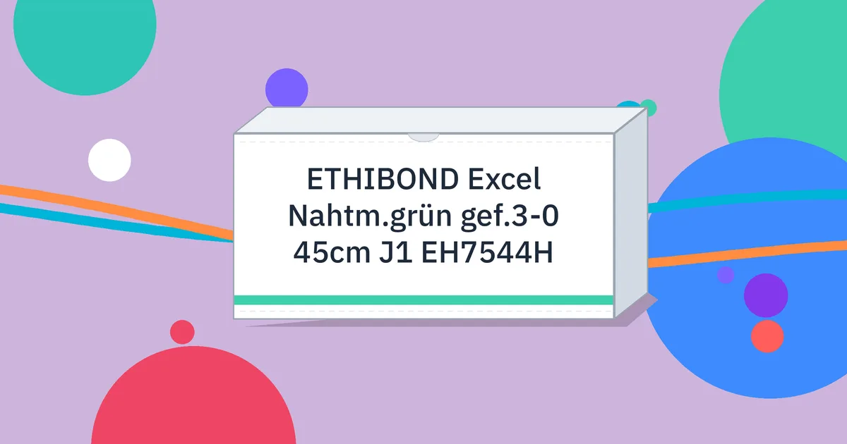 Symbolbild: Packung mit der Aufschrift ETHIBOND Excel Nahtm.grün gef.3-0 45cm J1 EH7544H (PZN 19764444) – Verfügbarkeit und Bezug in Apotheken in Frankfurt am Main