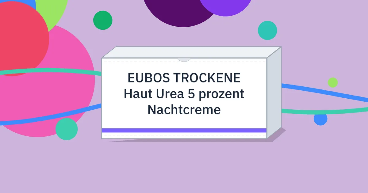 Symbolbild: Packung mit der Aufschrift EUBOS TROCKENE Haut Urea 5 prozent Nachtcreme (PZN 04401397) – Verfügbarkeit und Bezug in Apotheken in Frankfurt am Main