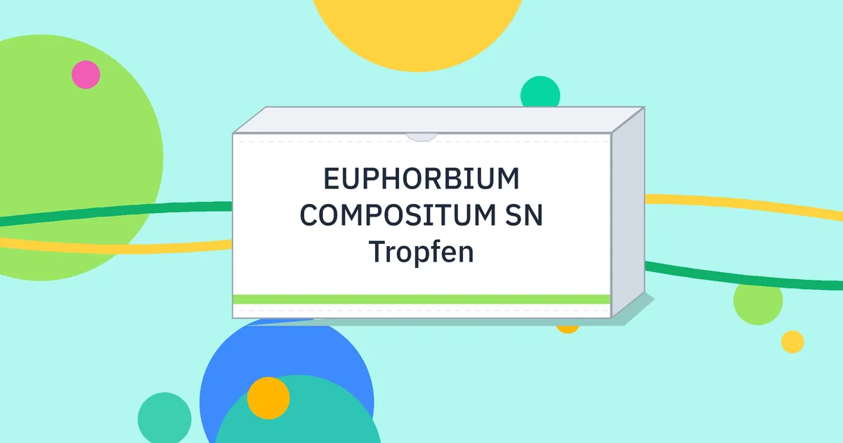 Symbolbild: Packung mit der Aufschrift EUPHORBIUM COMPOSITUM SN Tropfen (PZN 01230021) – Verfügbarkeit und Bezug in Apotheken in Frankfurt am Main