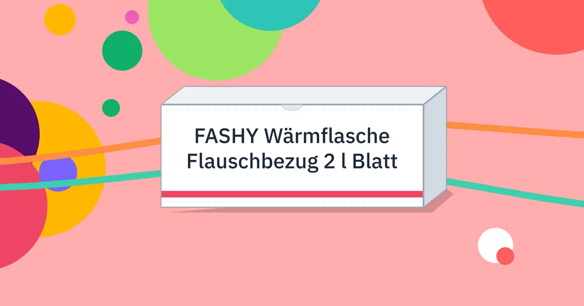 Symbolbild: Packung mit der Aufschrift FASHY Wärmflasche Flauschbezug 2 l Blatt (PZN 19137204) – Verfügbarkeit und Bezug in Apotheken in Frankfurt am Main