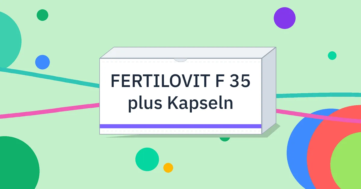 Symbolbild: Packung mit der Aufschrift FERTILOVIT F 35 plus Kapseln (PZN 11613467) – Verfügbarkeit und Bezug in Apotheken in Frankfurt am Main