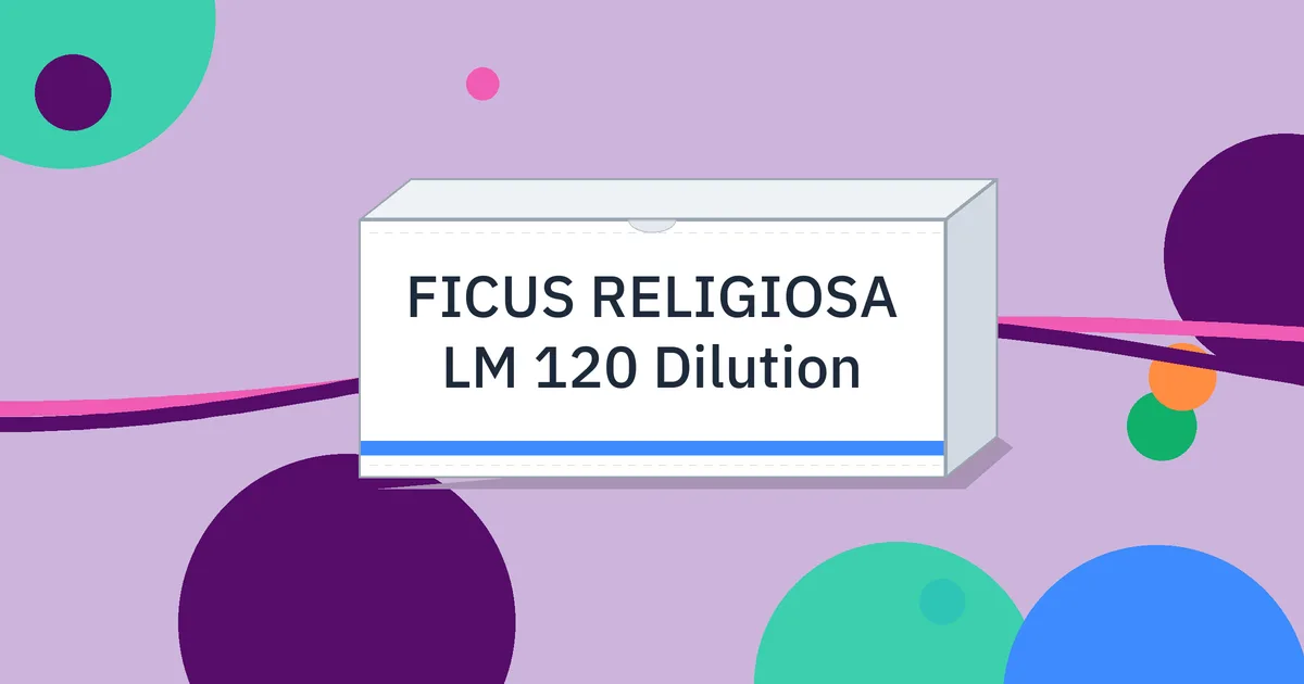 Symbolbild: Packung mit der Aufschrift FICUS RELIGIOSA LM 120 Dilution (PZN 12854285) – Verfügbarkeit und Bezug in Apotheken in Frankfurt am Main