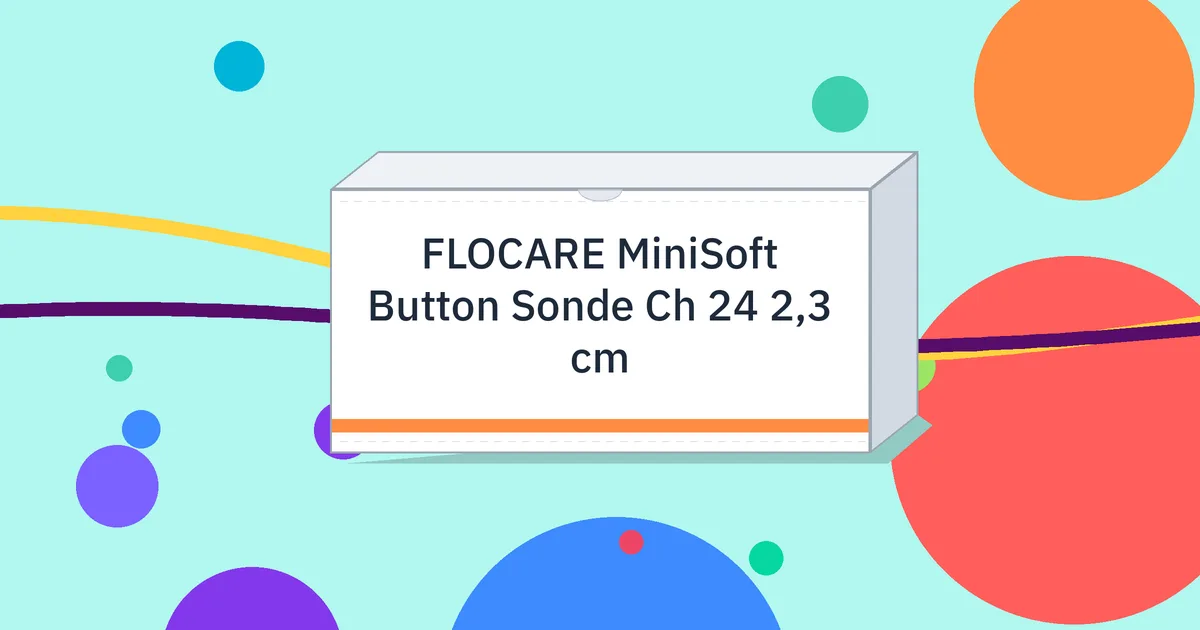 Symbolbild: Packung mit der Aufschrift FLOCARE MiniSoft Button Sonde Ch 24 2,3 cm (PZN 16019585) – Verfügbarkeit und Bezug in Apotheken in Frankfurt am Main