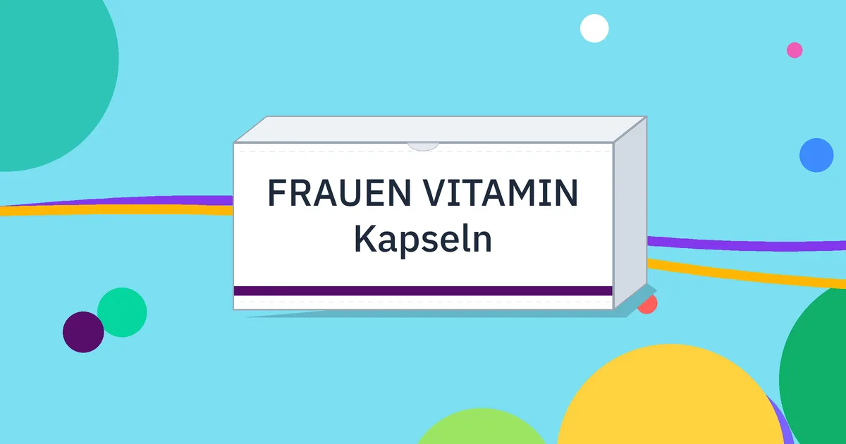 Symbolbild: Packung mit der Aufschrift FRAUEN VITAMIN Kapseln (PZN 03659194) – Verfügbarkeit und Bezug in Apotheken in Frankfurt am Main