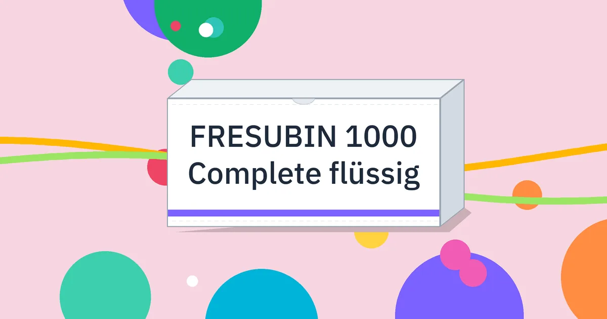 Symbolbild: Packung mit der Aufschrift FRESUBIN 1000 Complete flüssig (PZN 06973270) – Verfügbarkeit und Bezug in Apotheken in Frankfurt am Main