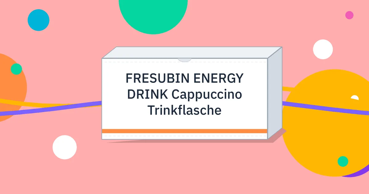 Symbolbild: Packung mit der Aufschrift FRESUBIN ENERGY DRINK Cappuccino Trinkflasche (PZN 03692760) – Verfügbarkeit und Bezug in Apotheken in Frankfurt am Main