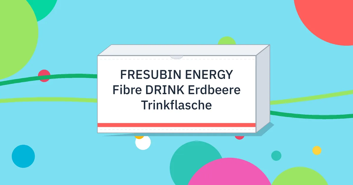 Symbolbild: Packung mit der Aufschrift FRESUBIN ENERGY Fibre DRINK Erdbeere Trinkflasche (PZN 19750608) – Verfügbarkeit und Bezug in Apotheken in Frankfurt am Main