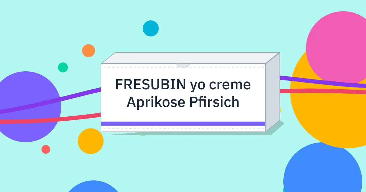 Symbolbild: Packung mit der Aufschrift FRESUBIN yo creme Aprikose Pfirsich (PZN 11591151) – Verfügbarkeit und Bezug in Apotheken in Frankfurt am Main