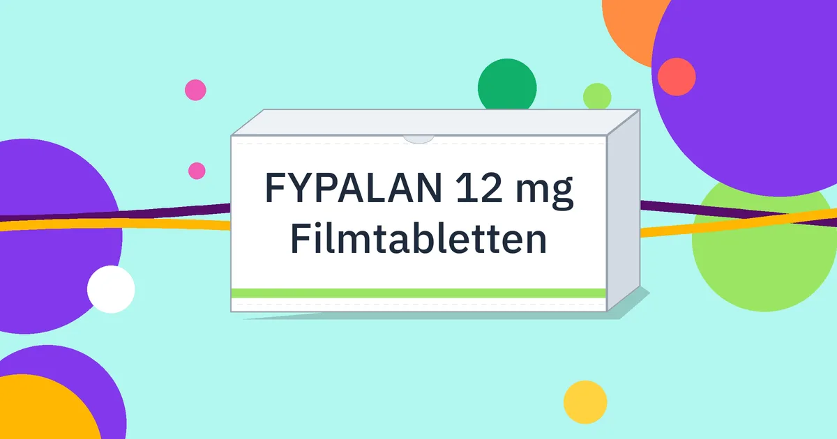 Symbolbild: Packung mit der Aufschrift FYPALAN 12 mg Filmtabletten (PZN 20333407) – Verfügbarkeit und Bezug in Apotheken in Frankfurt am Main