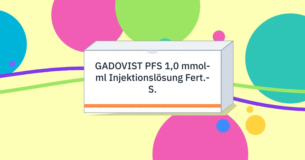 Symbolbild: Packung mit der Aufschrift GADOVIST PFS 1,0 mmol-ml Injektionslösung Fert.-S. (PZN 00028866) – Verfügbarkeit und Bezug in Apotheken in Frankfurt am Main