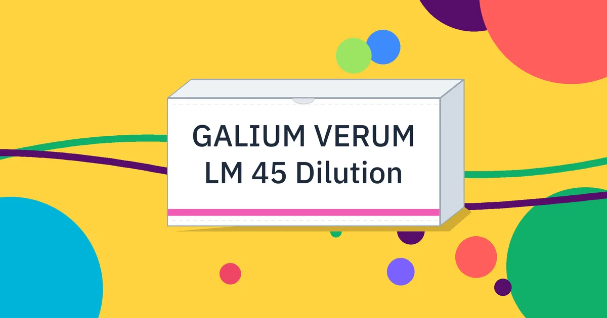 Symbolbild: Packung mit der Aufschrift GALIUM VERUM LM 45 Dilution (PZN 13497841) – Verfügbarkeit und Bezug in Apotheken in Frankfurt am Main