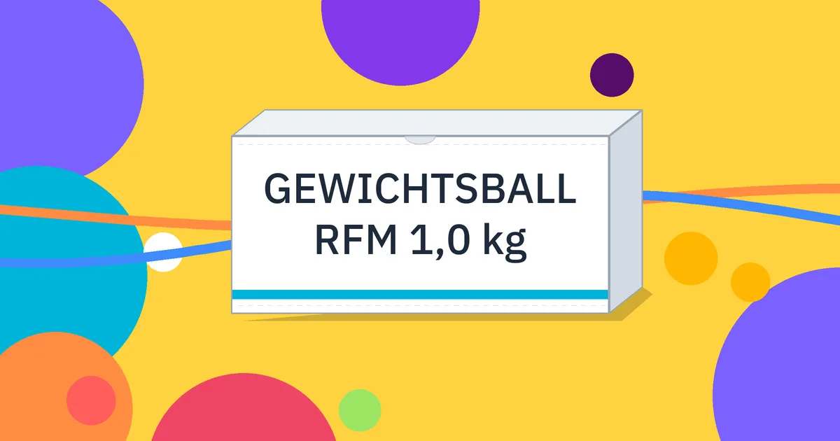 Symbolbild: Packung mit der Aufschrift GEWICHTSBALL RFM 1,0 kg (PZN 04872033) – Verfügbarkeit und Bezug in Apotheken in Frankfurt am Main