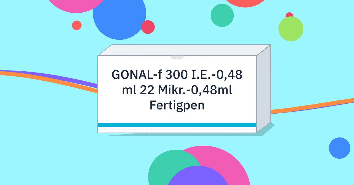 Symbolbild: Packung mit der Aufschrift GONAL-f 300 I.E.-0,48 ml 22 Mikr.-0,48ml Fertigpen (PZN 19416619) – Verfügbarkeit und Bezug in Apotheken in Frankfurt am Main