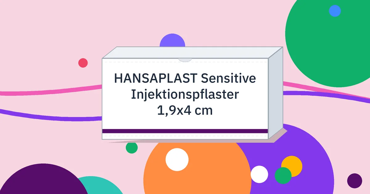 Symbolbild: Packung mit der Aufschrift HANSAPLAST Sensitive Injektionspflaster 1,9x4 cm (PZN 16861595) – Verfügbarkeit und Bezug in Apotheken in Frankfurt am Main