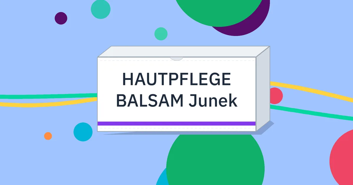 Symbolbild: Packung mit der Aufschrift HAUTPFLEGE BALSAM Junek (PZN 07708765) – Verfügbarkeit und Bezug in Apotheken in Frankfurt am Main
