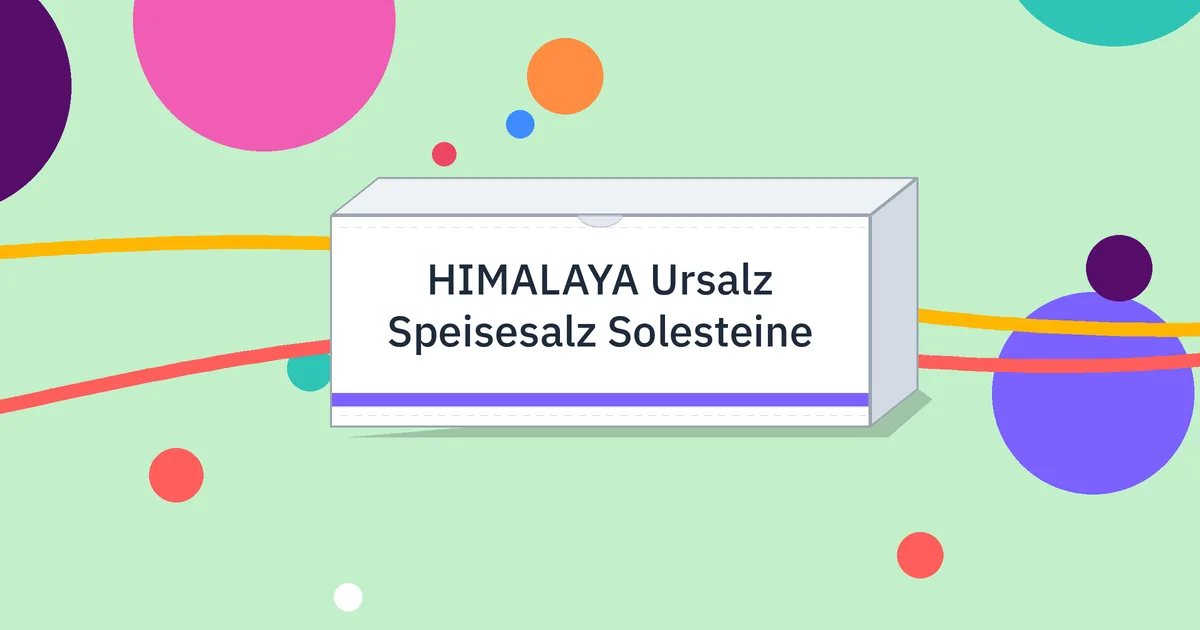 Symbolbild: Packung mit der Aufschrift HIMALAYA Ursalz Speisesalz Solesteine (PZN 06153242) – Verfügbarkeit und Bezug in Apotheken in Frankfurt am Main