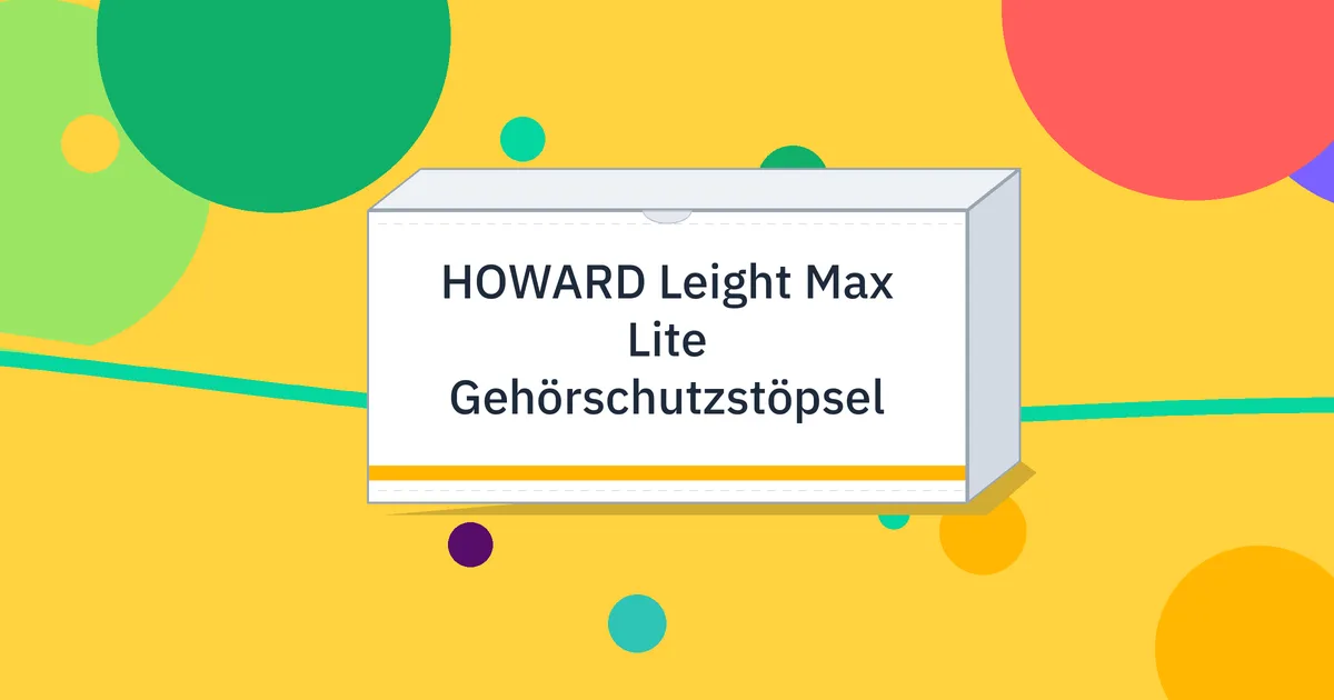 Symbolbild: Packung mit der Aufschrift HOWARD Leight Max Lite Gehörschutzstöpsel (PZN 03644821) – Verfügbarkeit und Bezug in Apotheken in Frankfurt am Main