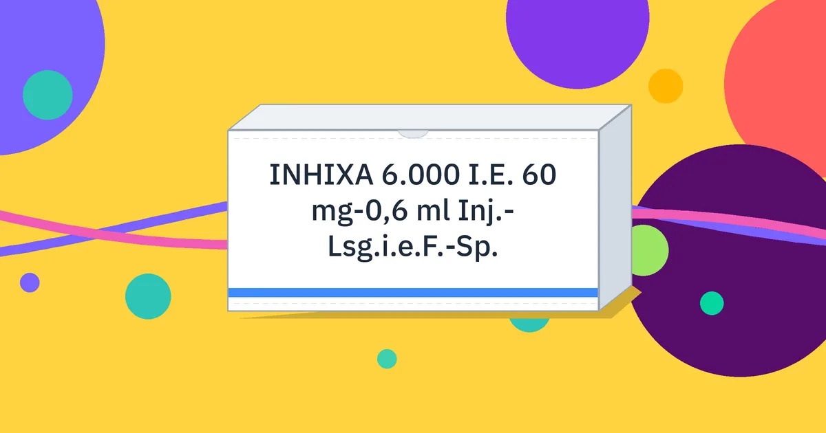 Symbolbild: Packung mit der Aufschrift INHIXA 6.000 I.E. 60 mg-0,6 ml Inj.-Lsg.i.e.F.-Sp. (PZN 18094533) – Verfügbarkeit und Bezug in Apotheken in Frankfurt am Main