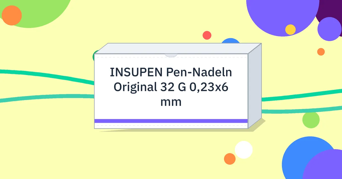 Symbolbild: Packung mit der Aufschrift INSUPEN Pen-Nadeln Original 32 G 0,23x6 mm (PZN 19194840) – Verfügbarkeit und Bezug in Apotheken in Frankfurt am Main