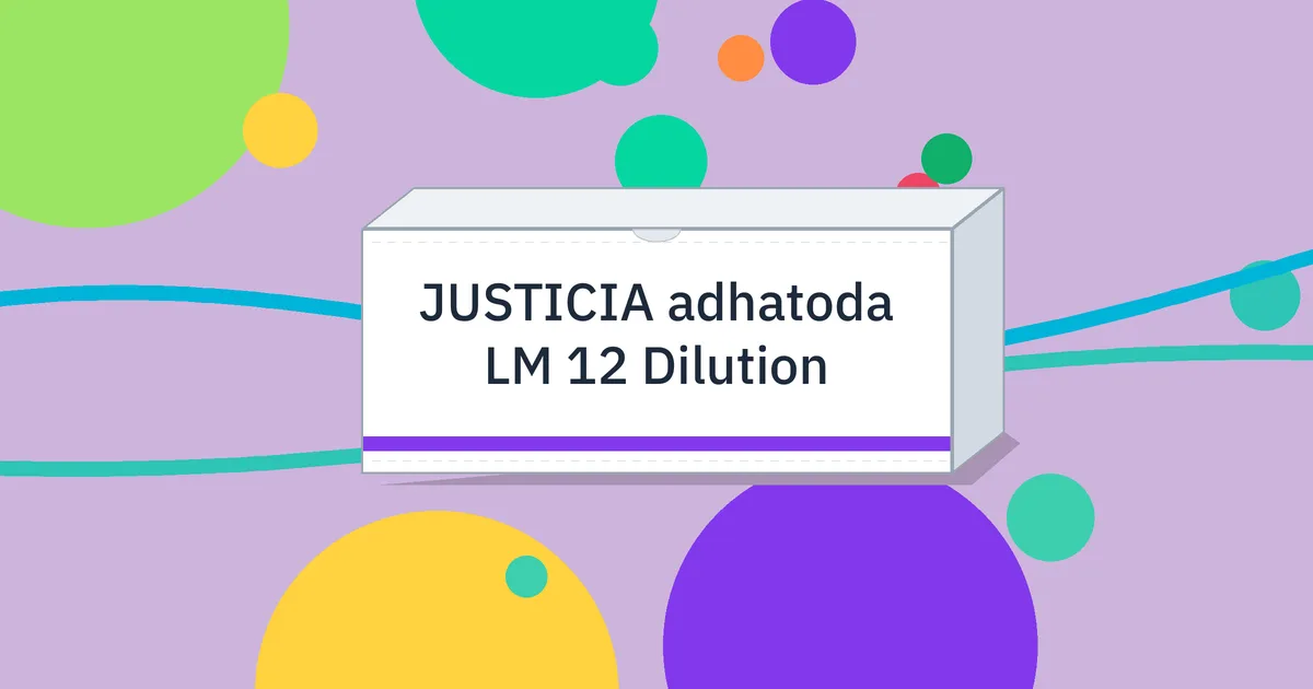 Symbolbild: Packung mit der Aufschrift JUSTICIA adhatoda LM 12 Dilution (PZN 13565554) – Verfügbarkeit und Bezug in Apotheken in Frankfurt am Main