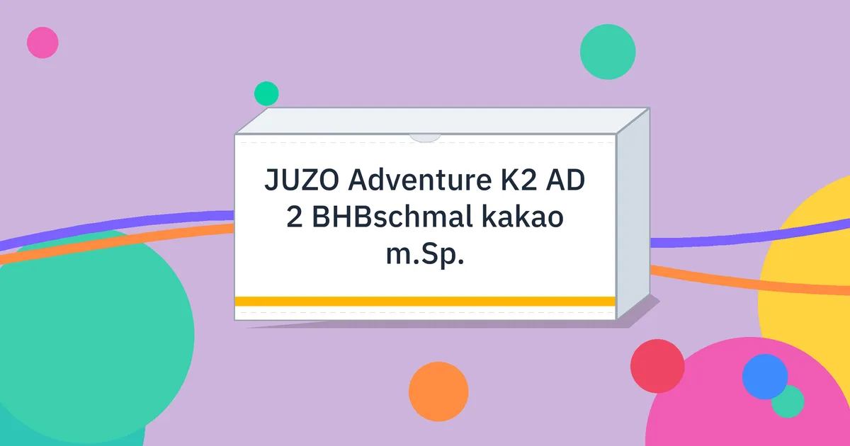 Symbolbild: Packung mit der Aufschrift JUZO Adventure K2 AD 2 BHBschmal kakao m.Sp. (PZN 15497259) – Verfügbarkeit und Bezug in Apotheken in Frankfurt am Main
