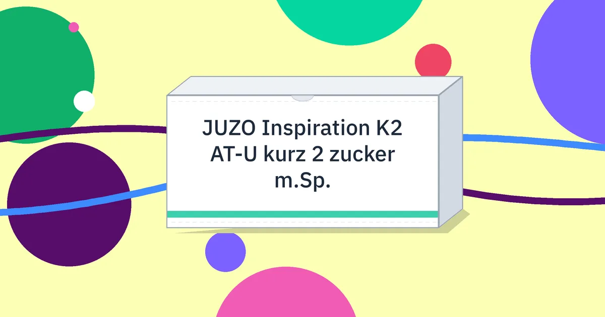 Symbolbild: Packung mit der Aufschrift JUZO Inspiration K2 AT-U kurz 2 zucker m.Sp. (PZN 14928941) – Verfügbarkeit und Bezug in Apotheken in Frankfurt am Main