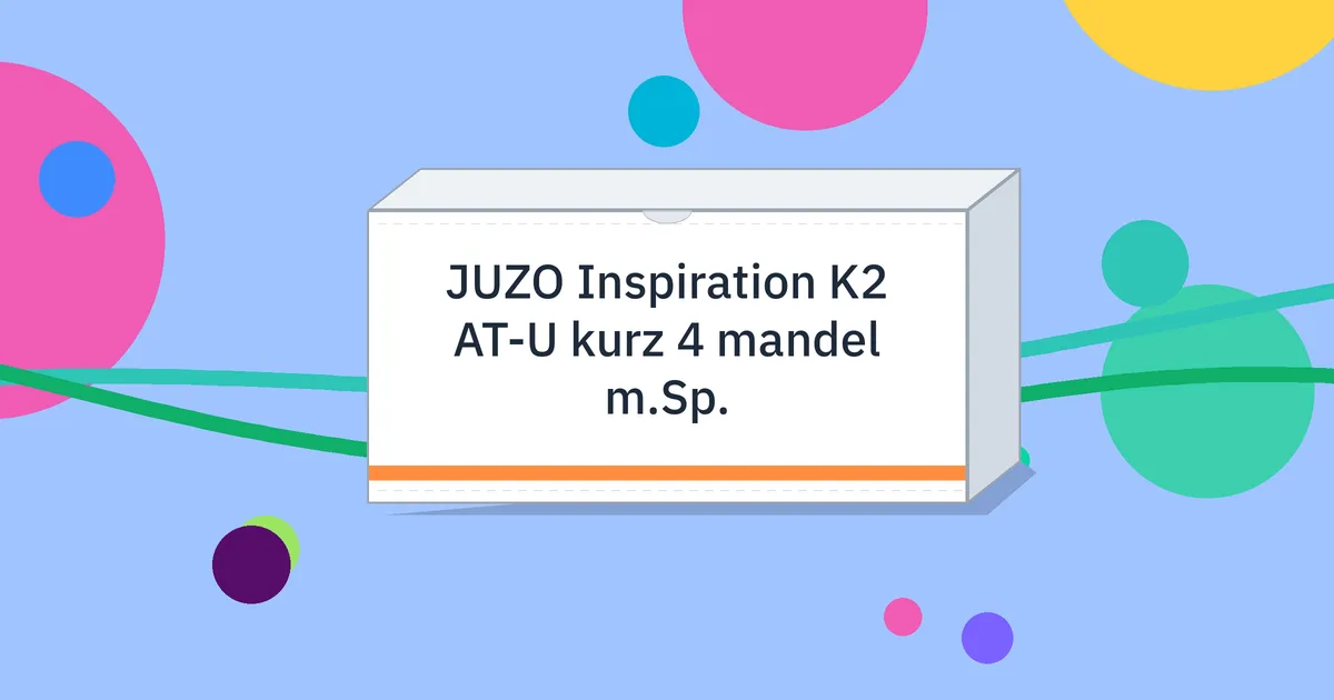 Symbolbild: Packung mit der Aufschrift JUZO Inspiration K2 AT-U kurz 4 mandel m.Sp. (PZN 14929308) – Verfügbarkeit und Bezug in Apotheken in Frankfurt am Main