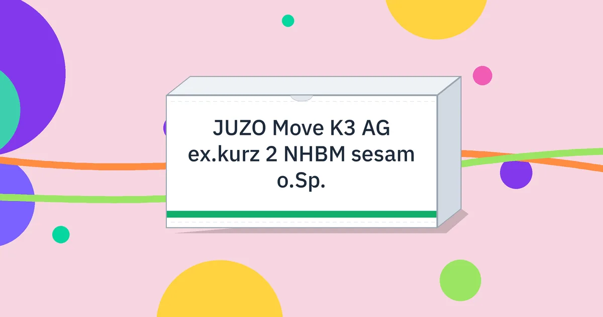 Symbolbild: Packung mit der Aufschrift JUZO Move K3 AG ex.kurz 2 NHBM sesam o.Sp. (PZN 18584711) – Verfügbarkeit und Bezug in Apotheken in Frankfurt am Main