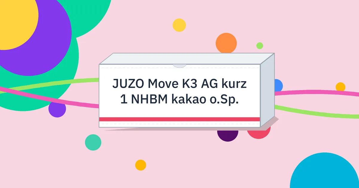 Symbolbild: Packung mit der Aufschrift JUZO Move K3 AG kurz 1 NHBM kakao o.Sp. (PZN 18592662) – Verfügbarkeit und Bezug in Apotheken in Frankfurt am Main