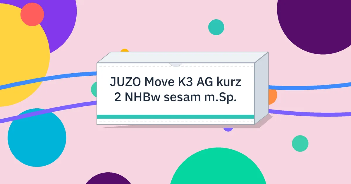 Symbolbild: Packung mit der Aufschrift JUZO Move K3 AG kurz 2 NHBw sesam m.Sp. (PZN 18578538) – Verfügbarkeit und Bezug in Apotheken in Frankfurt am Main