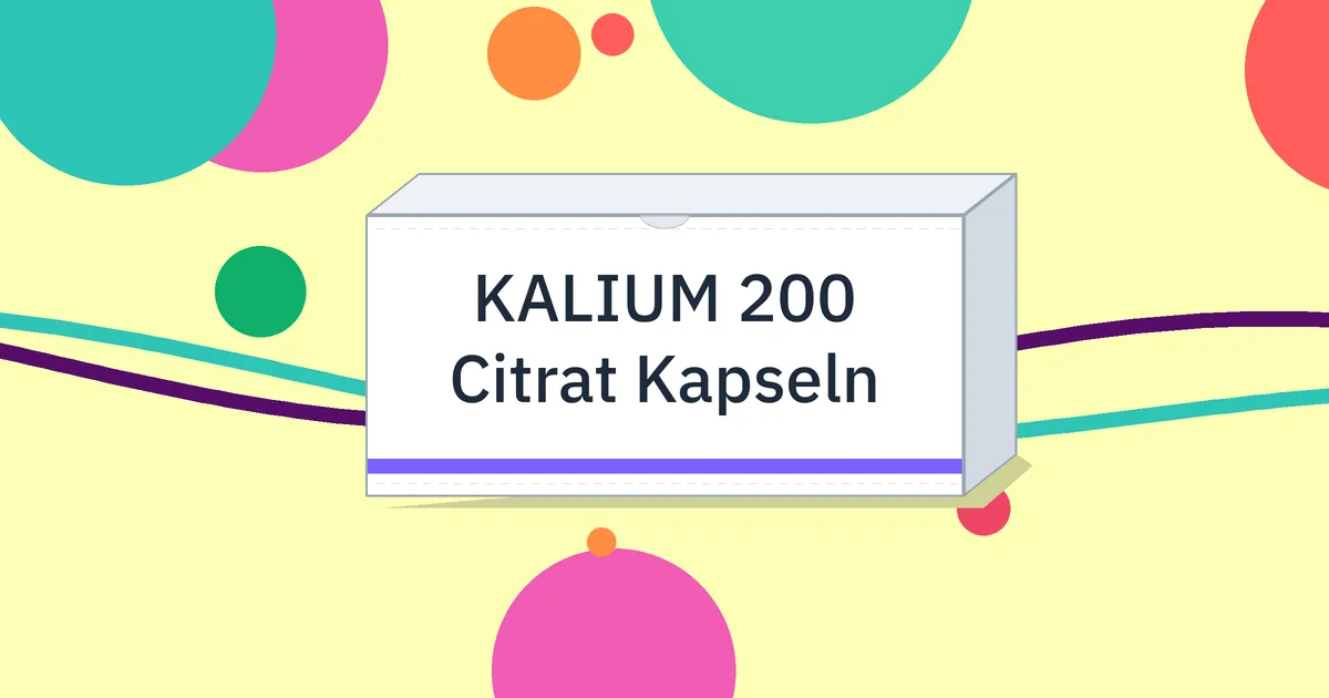 Symbolbild: Packung mit der Aufschrift KALIUM 200 Citrat Kapseln (PZN 07775514) – Verfügbarkeit und Bezug in Apotheken in Frankfurt am Main